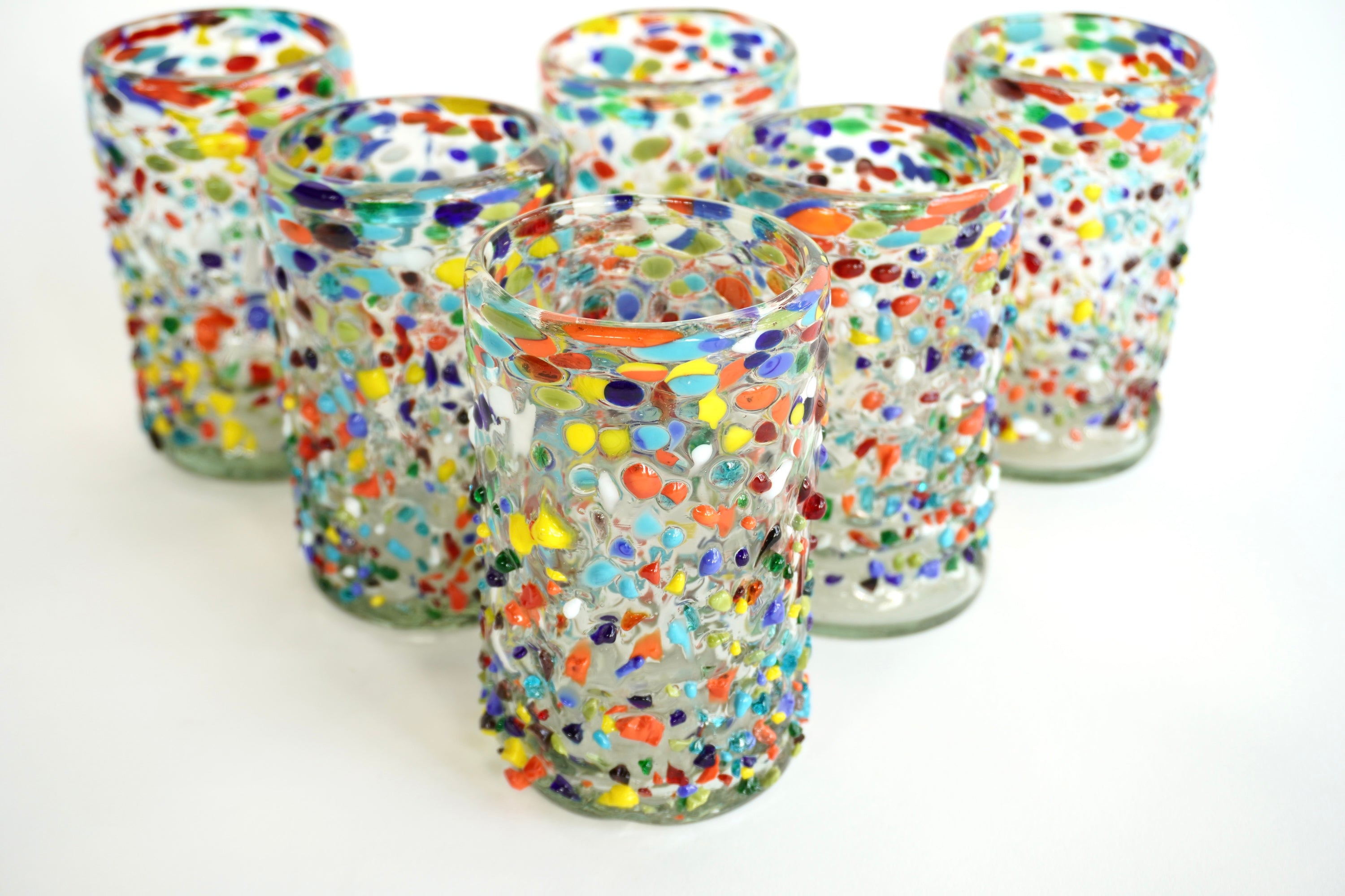 Frida | Set de 6 vasos de vidrio soplado